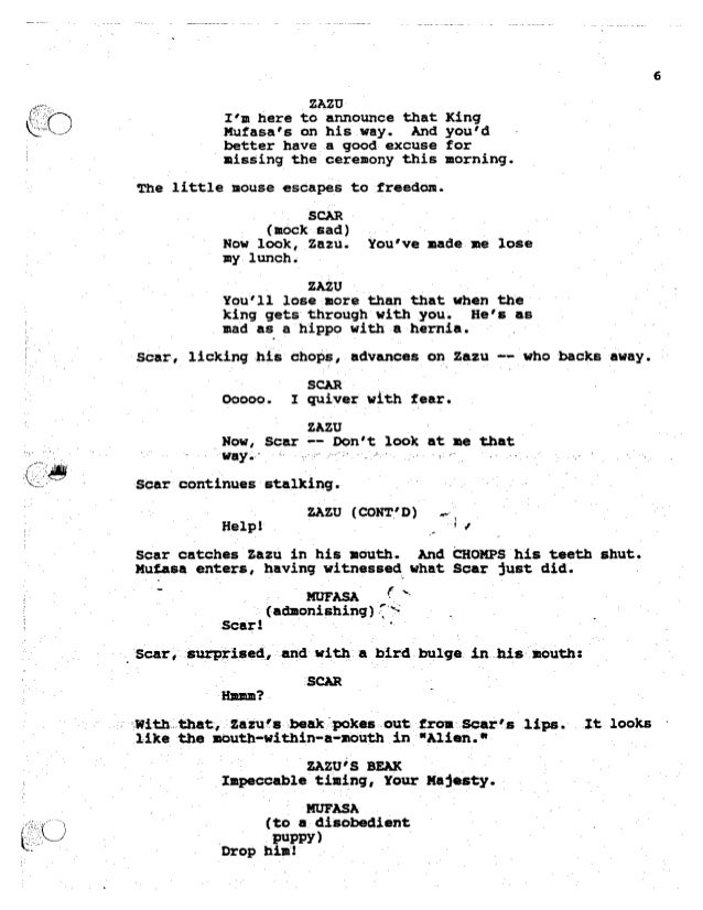 Lion king,-script