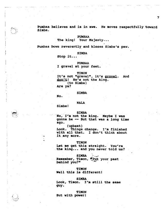 Lion king,-script