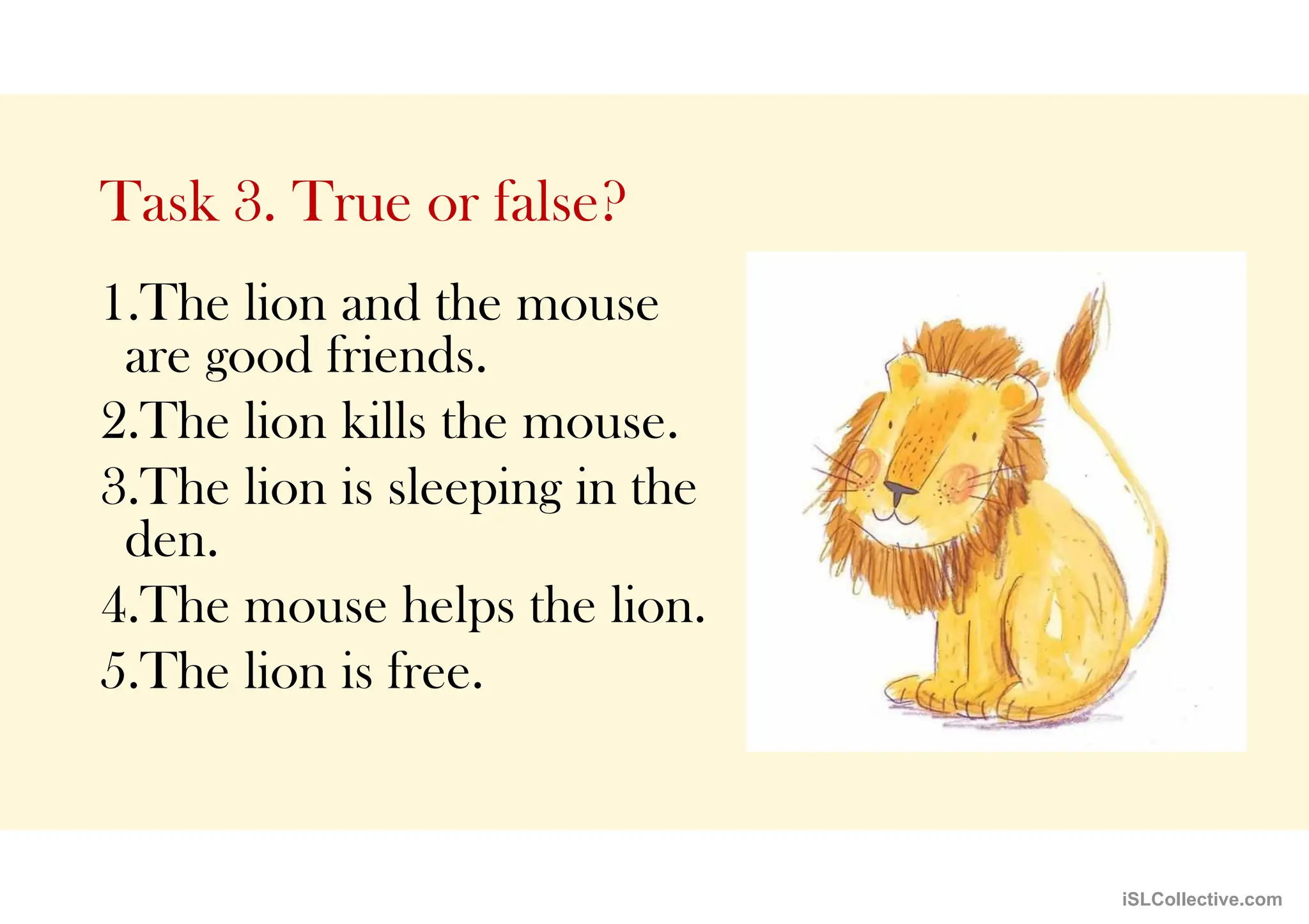 Lion and the Mouse (Short Reading for kids with exercises).pdf