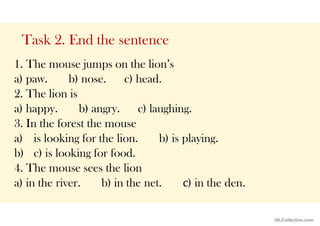 Lion and the Mouse (Short Reading for kids with exercises).pdf