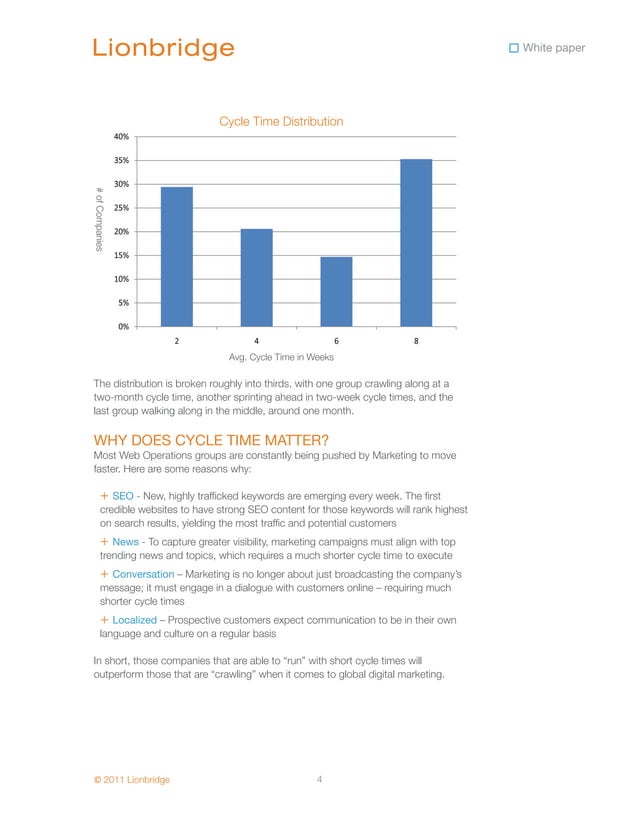 Lionbridge Cycle Time | PDF