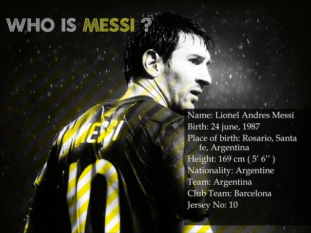 Presentation on Lionel Messi | PPT