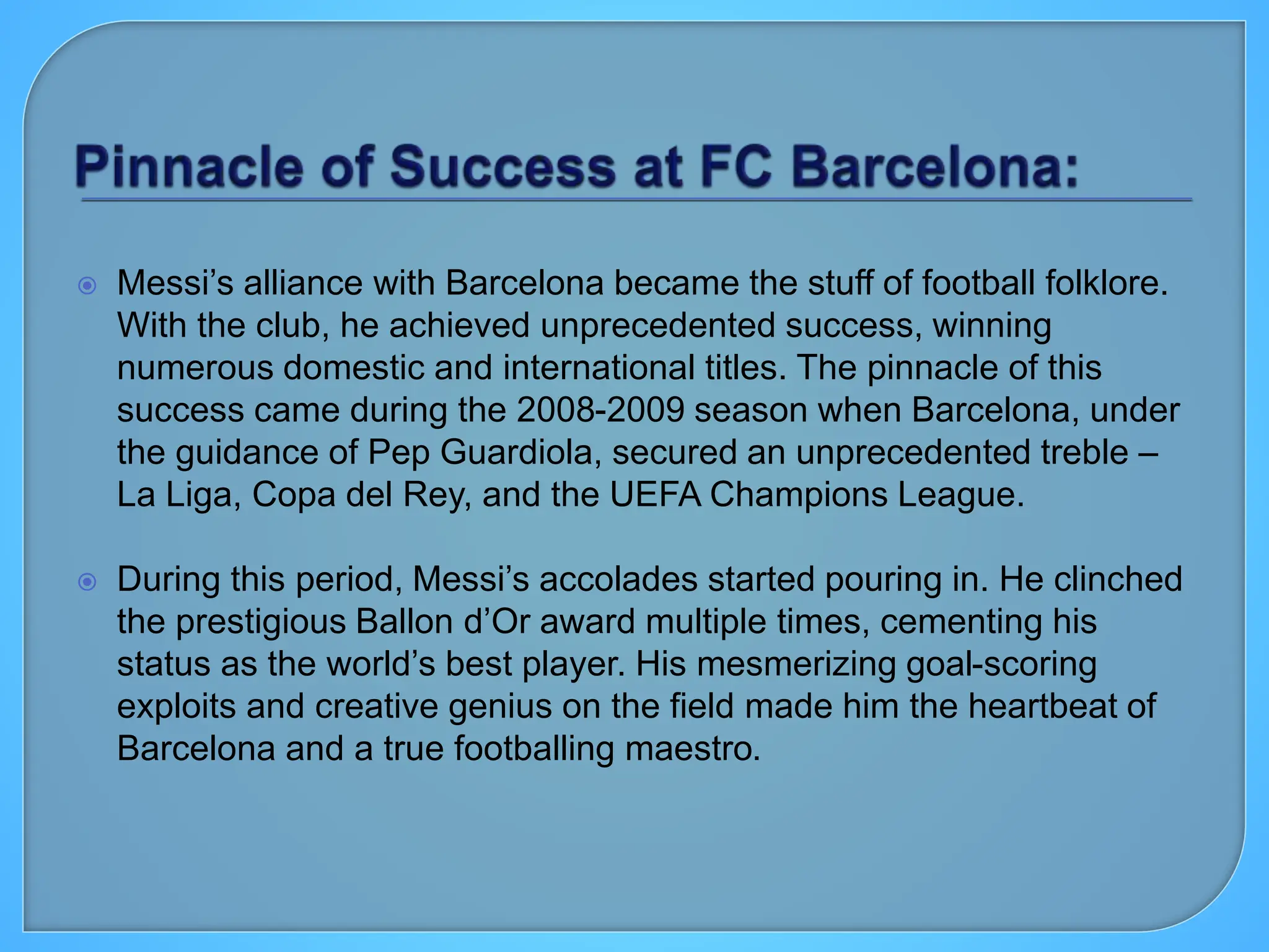 Lionel Messi A Footballing Icon and Global Phenomenon.pptx