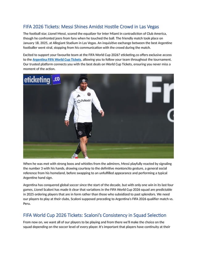 Lionel Messi's Bold Statement Sparks Hope for Fans Ahead of FIFA World ...