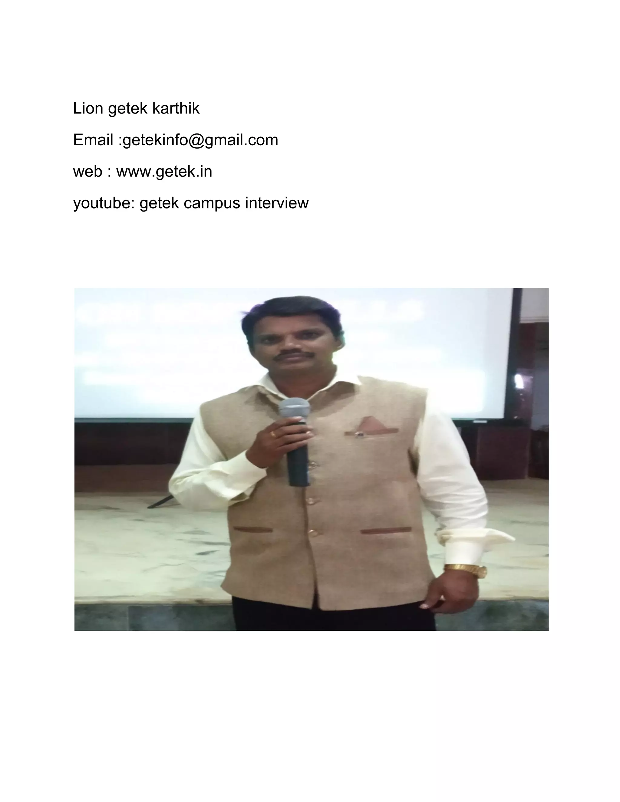 Lion getek karthik | PDF