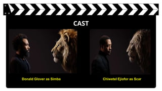 As vozes dos personagens do filme Rei Leão | PPTX