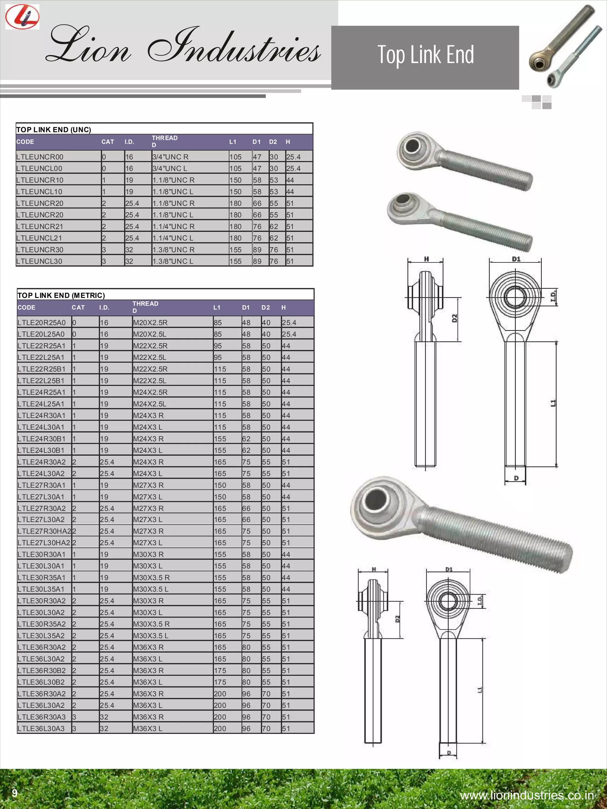 Lion industries (India) - Manufacturers of 3 point tractor linkage ...