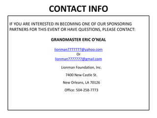 Lionman sponsorship proposal (1) | PPT