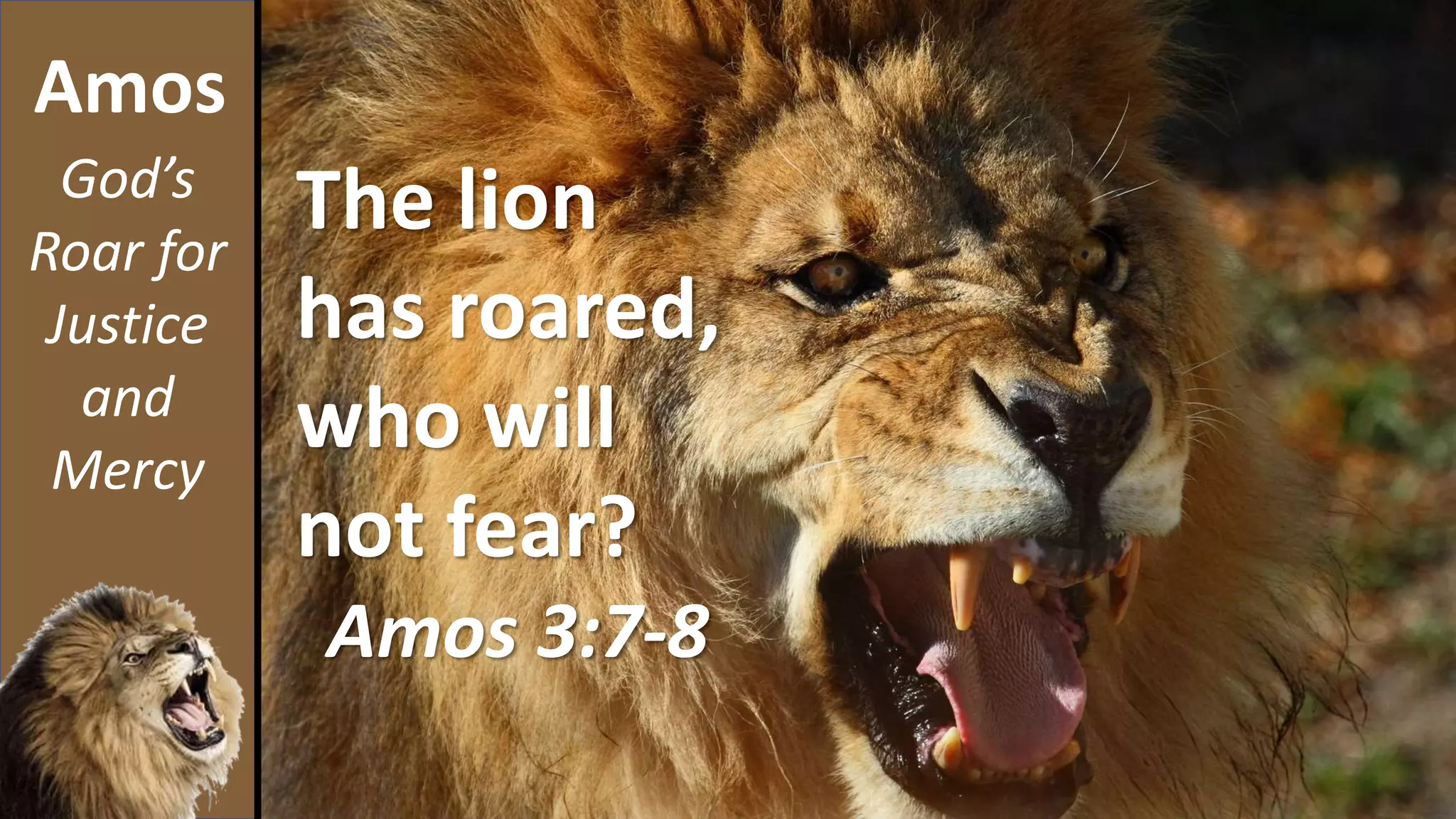 Amos: God's Roar for Justice and Mercy_The Lion Roars | PPTX