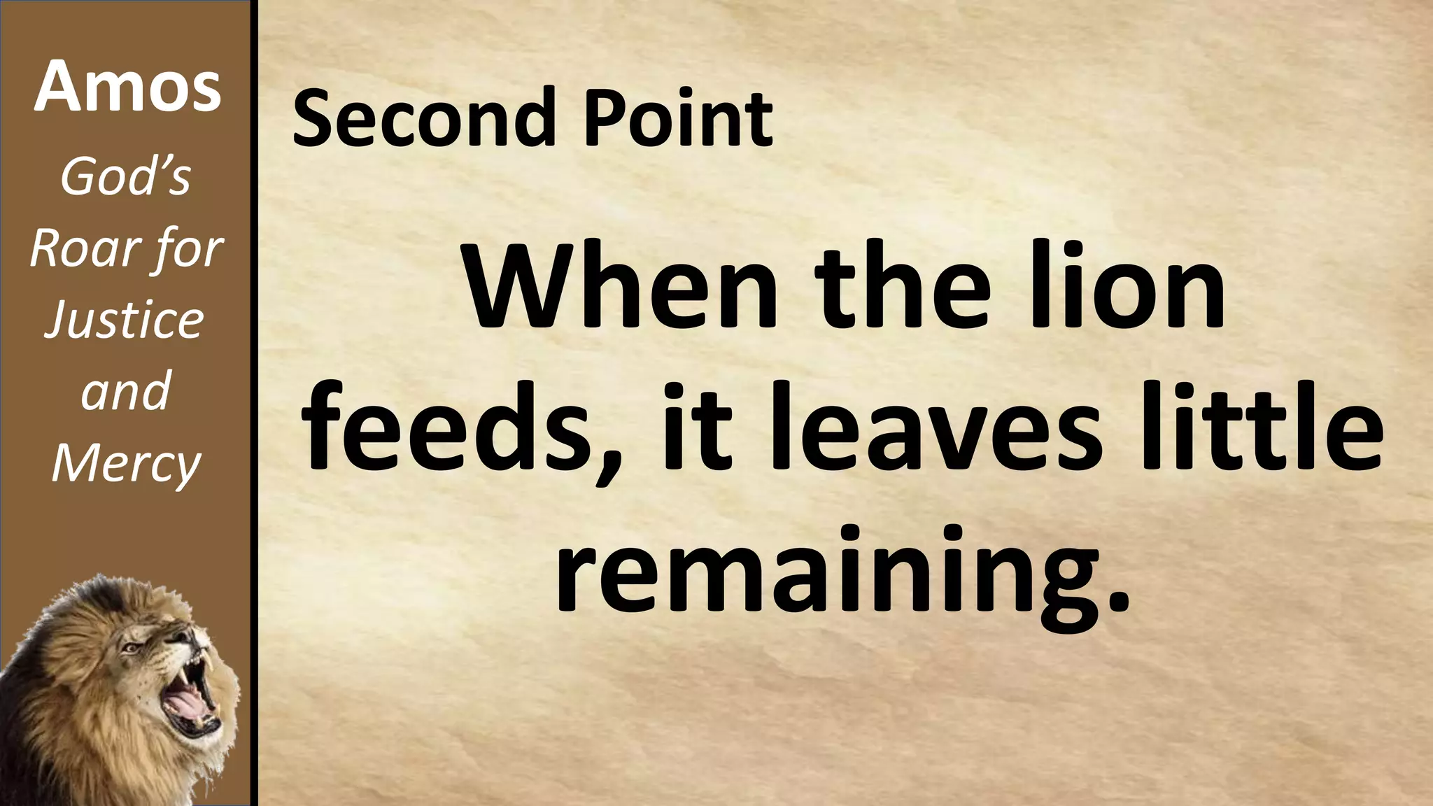 Amos: God's Roar for Justice and Mercy_The Lion Roars | PPTX