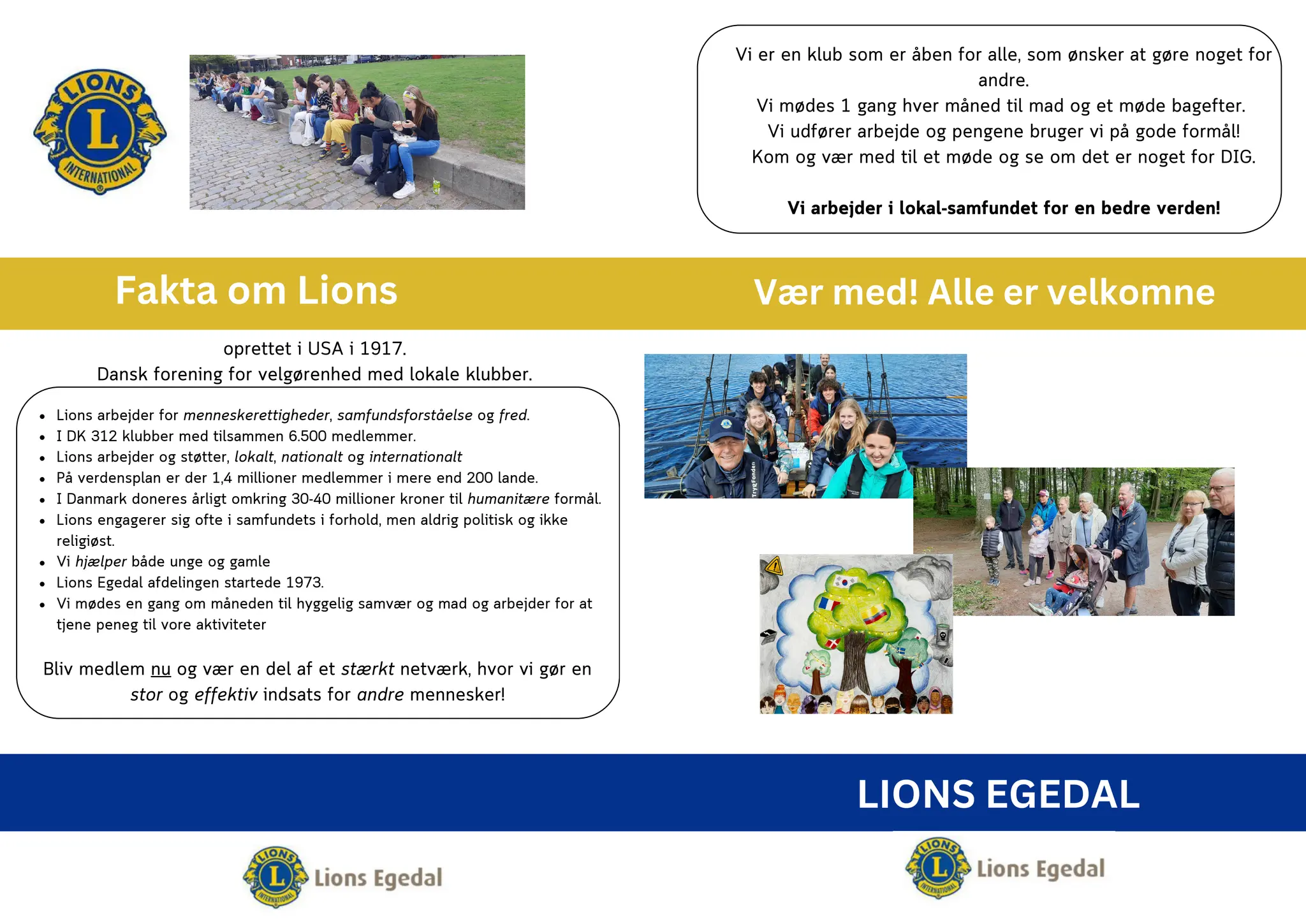LIONS EGEDAL FLYER - læs alt om foreningen her | PPT