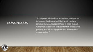 Lions Fundamentals and accomplishing goals | PPT
