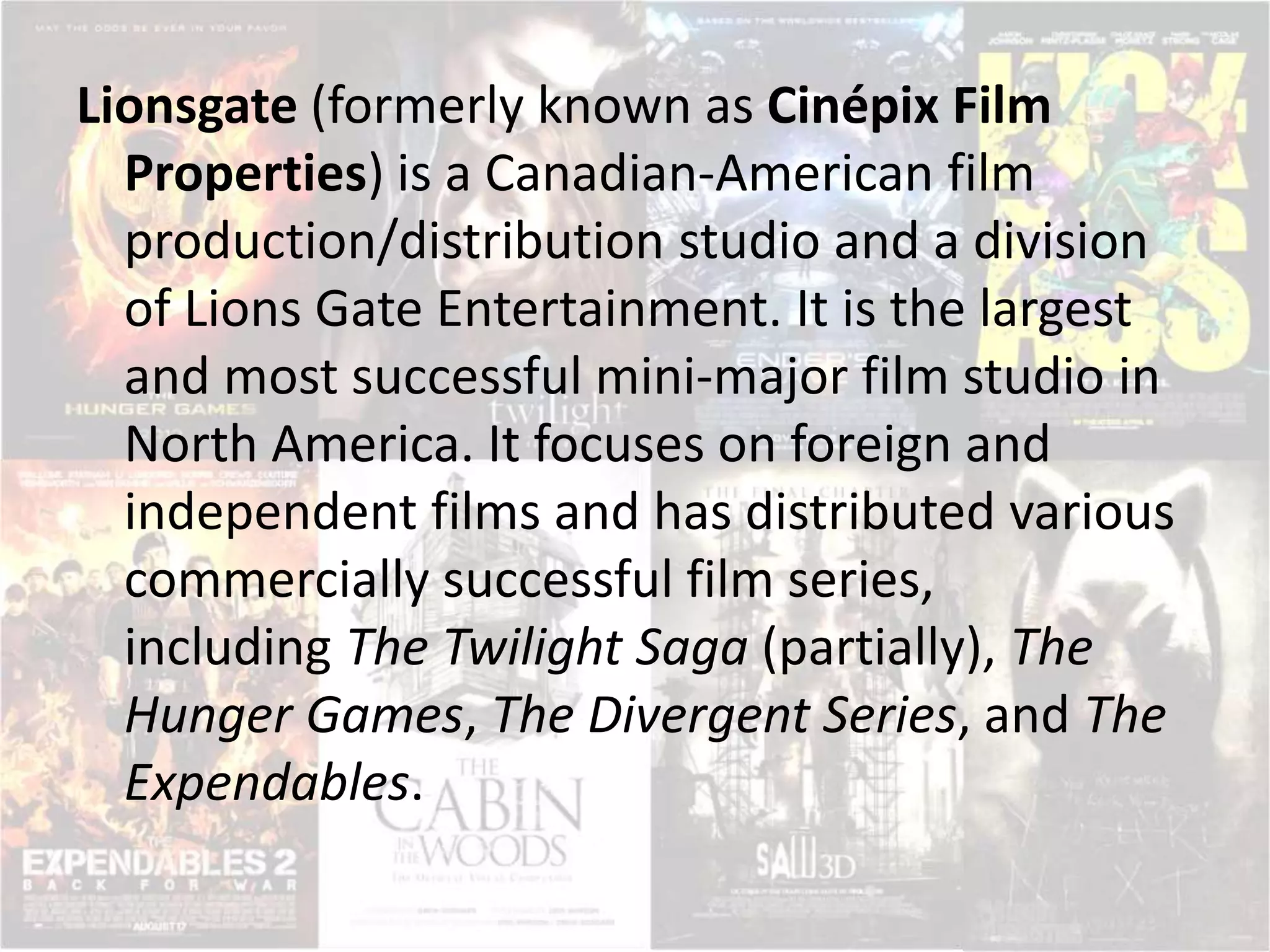 Lionsgate - Institution Research | PPTX