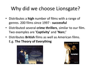 Lionsgate films | PPT