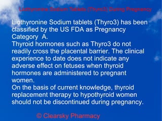 Liothyronine Sodium Tablets (Thyro3) | PPT