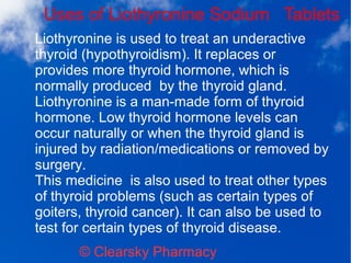 Liothyronine Sodium Tablets (Thyro3) | ODP