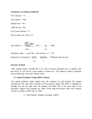 line balancing in garment industry | DOCX