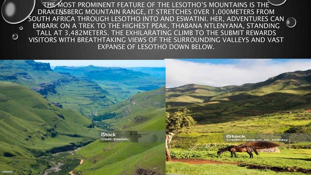 Tourism Attraction in Lesotho(by Phalo) Lipalesa) | PPT