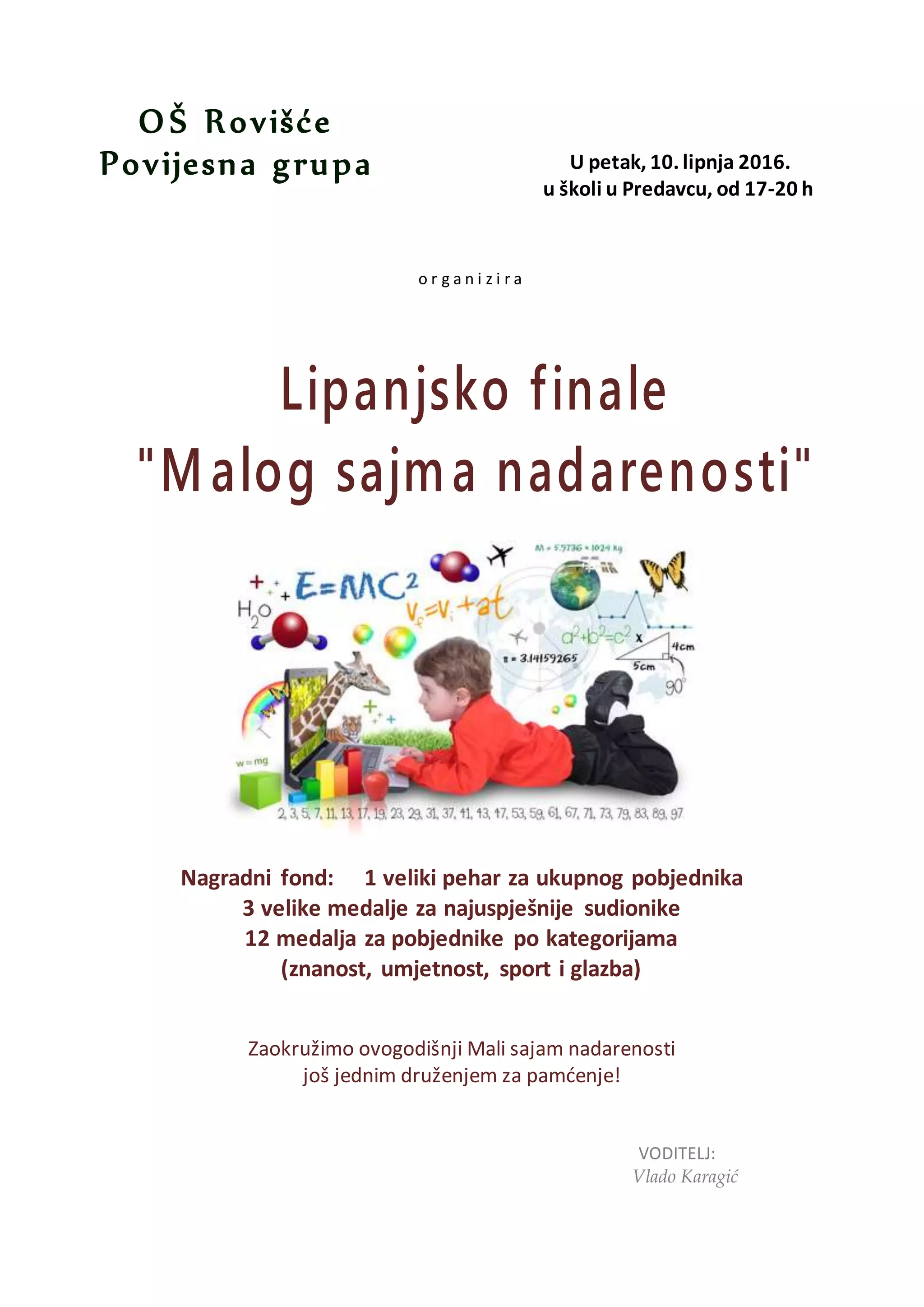 Lipanjsko finale Malog sajma nadarenosti | PDF | Free Download