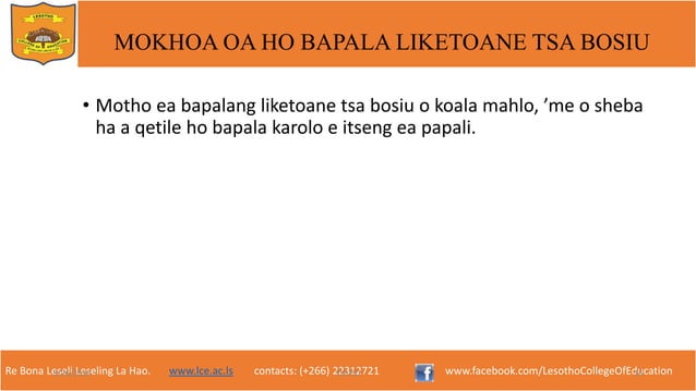 Lipapali tsa basotho | PPTX