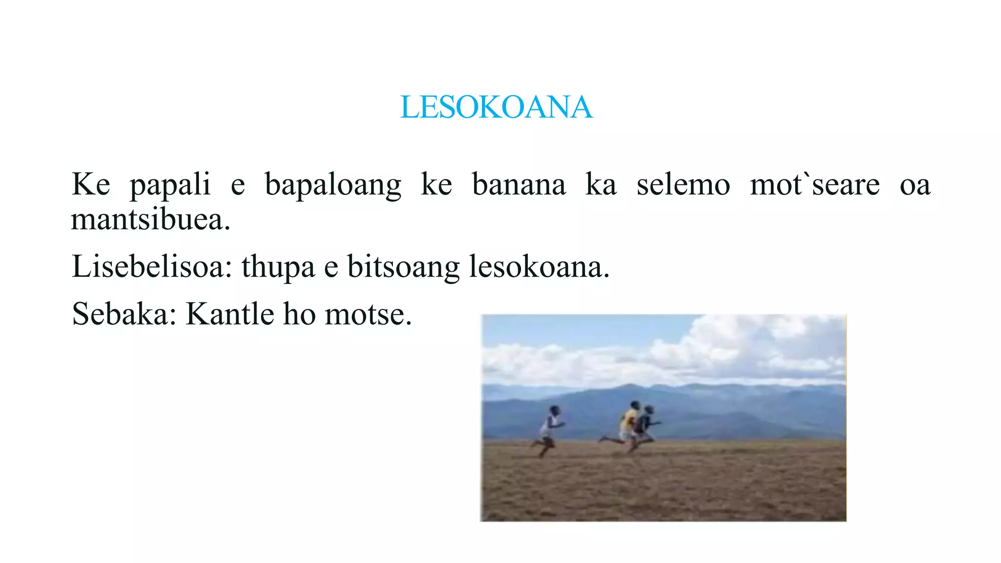 LIPAPALI TSA BASOTHO | PPTX