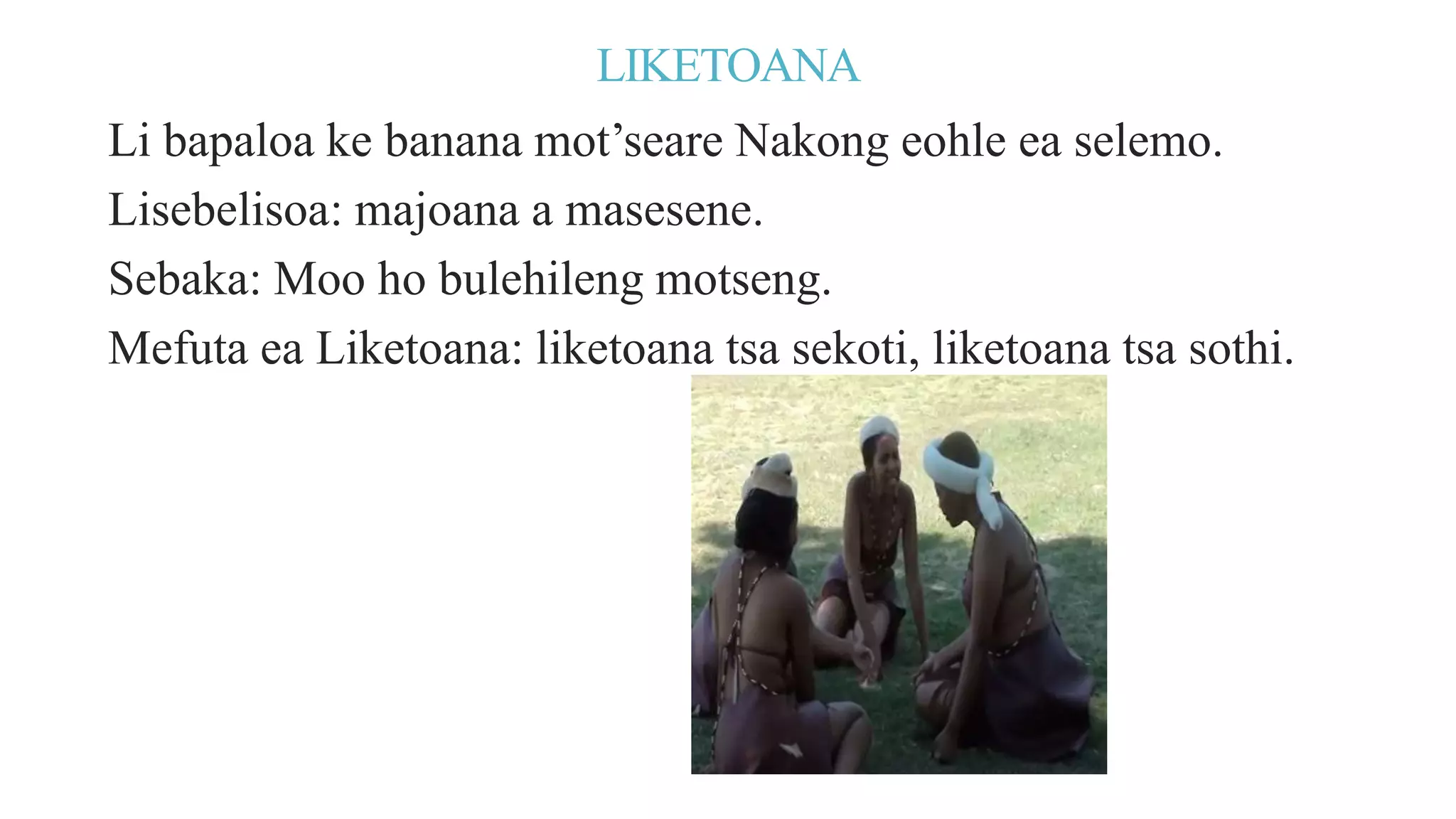 LIPAPALI TSA BASOTHO | PPTX