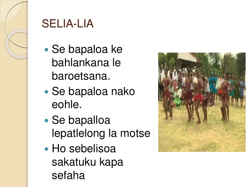 Lipapali tsa Basotho | PPTX