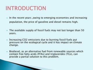 Lipase catalyzed process for biodiesel production protein engineering ...