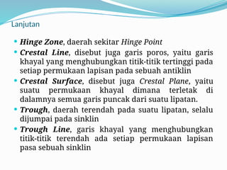 Struktur lipatan kerak bumi dalam konsep ilmu geologi | PPTX