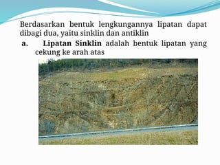 Struktur lipatan kerak bumi dalam konsep ilmu geologi | PPTX