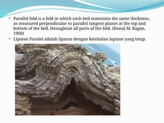Struktur lipatan kerak bumi dalam konsep ilmu geologi | PPTX