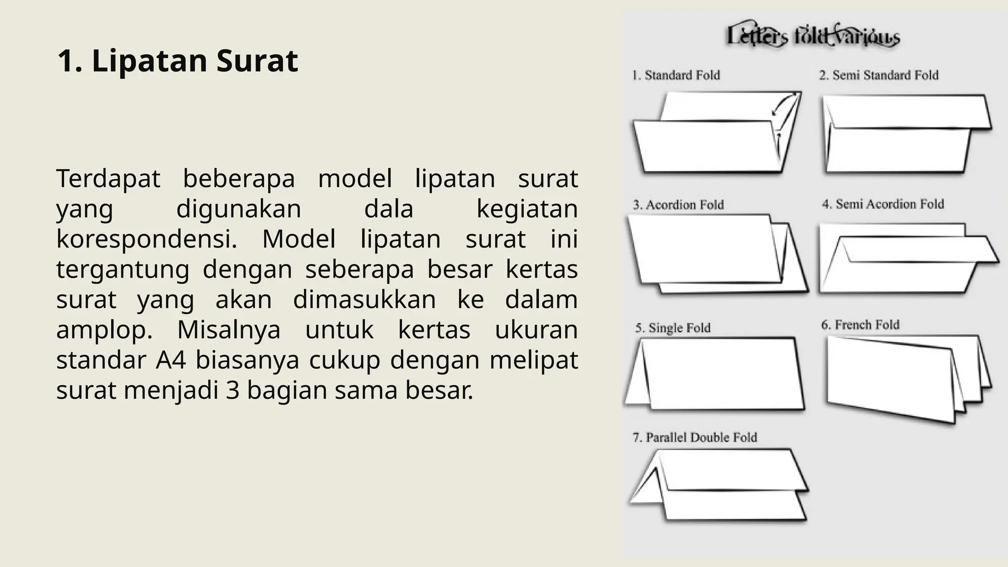 macam macam lipatan surat dan peralatan dalam surat menyurat.pptx