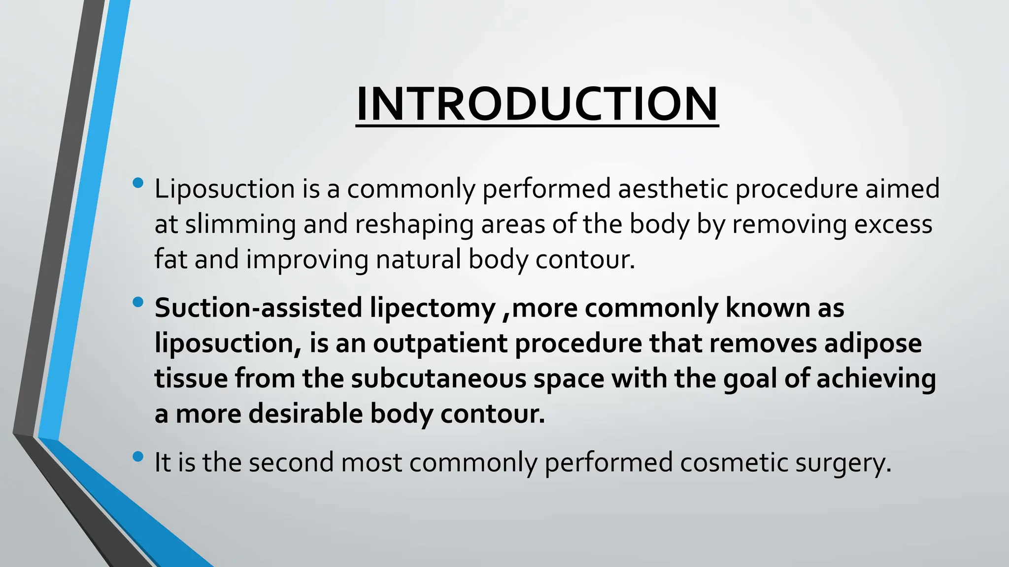 lipectomy procedure in burns treatment regimen | PPT