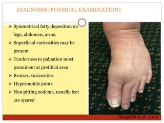 LIPOEDEMA: CLINICAL MANIFESTATTIONS, DIAGNOSIS AND TREATMENT. | PPTX