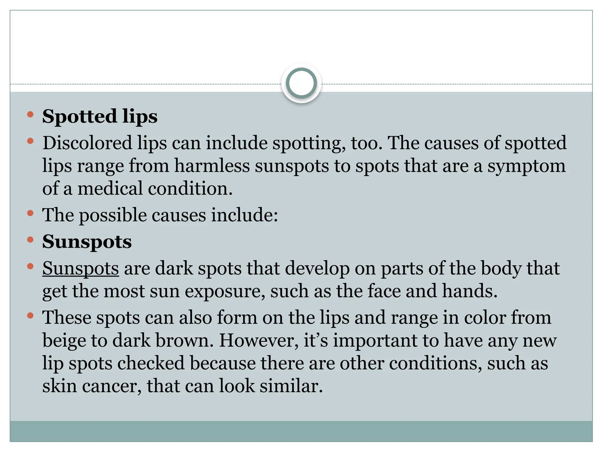 Lip Hyperpigmentation.pptx defines anatomy causes | PPTX