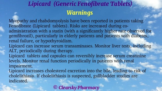 Lipicard Tablets (Generic Fenofibrate Tablets) | PDF