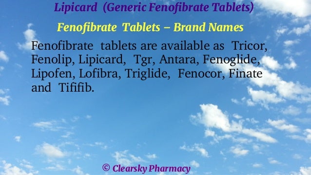 Lipicard Tablets (Generic Fenofibrate Tablets) | PDF