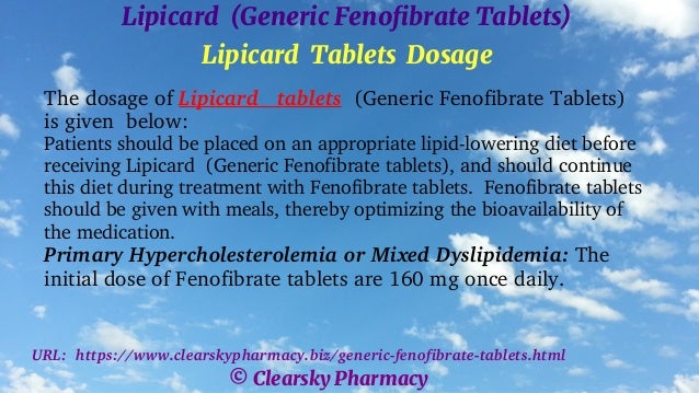 Lipicard Tablets (Generic Fenofibrate Tablets) | PDF