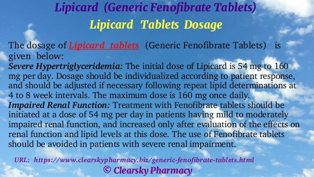 Lipicard Tablets (Generic Fenofibrate Tablets) | PDF
