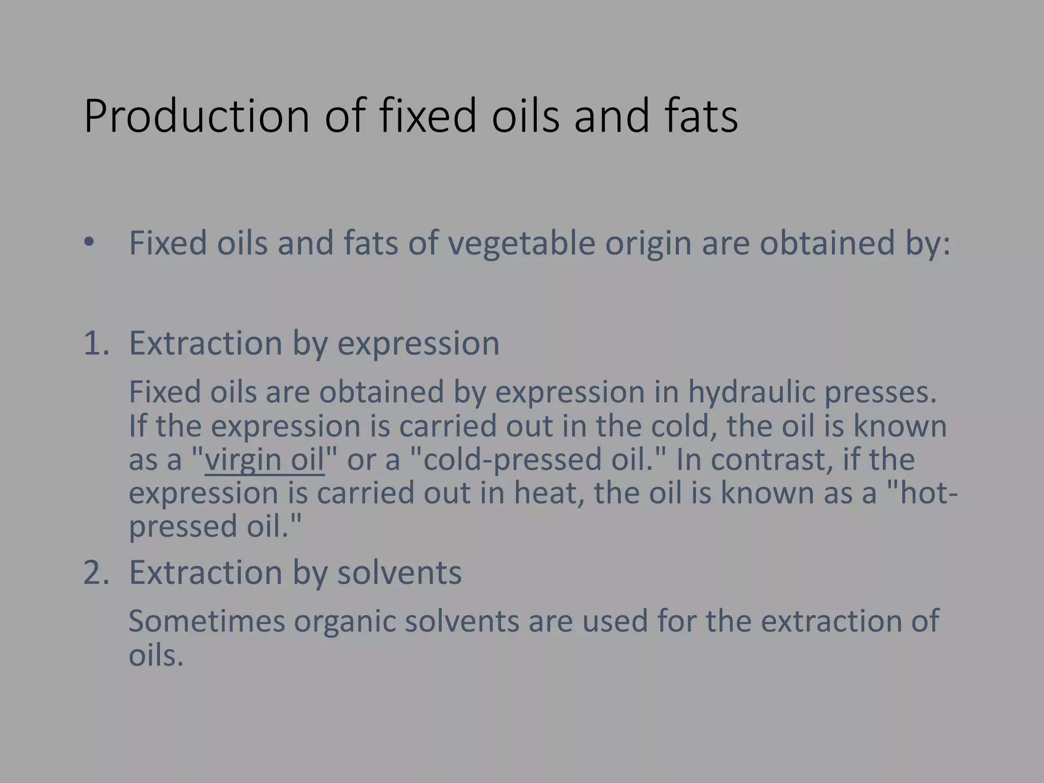 Lipids (fixed oils and fats ) | PPTX