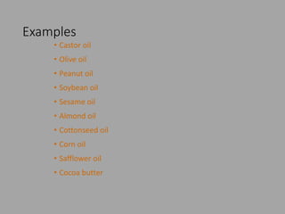 Lipids (fixed oils and fats ) | PPTX