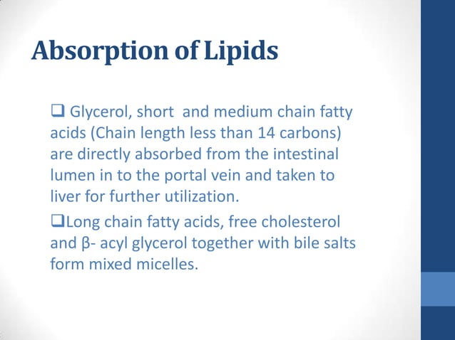 Digestion and Absorption of LIpids | PPTX | Digestive Disorders ...