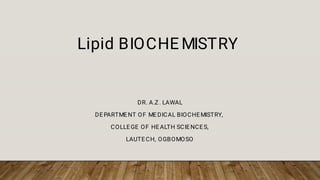 Lipid biochemistry for preclinical student | PDF