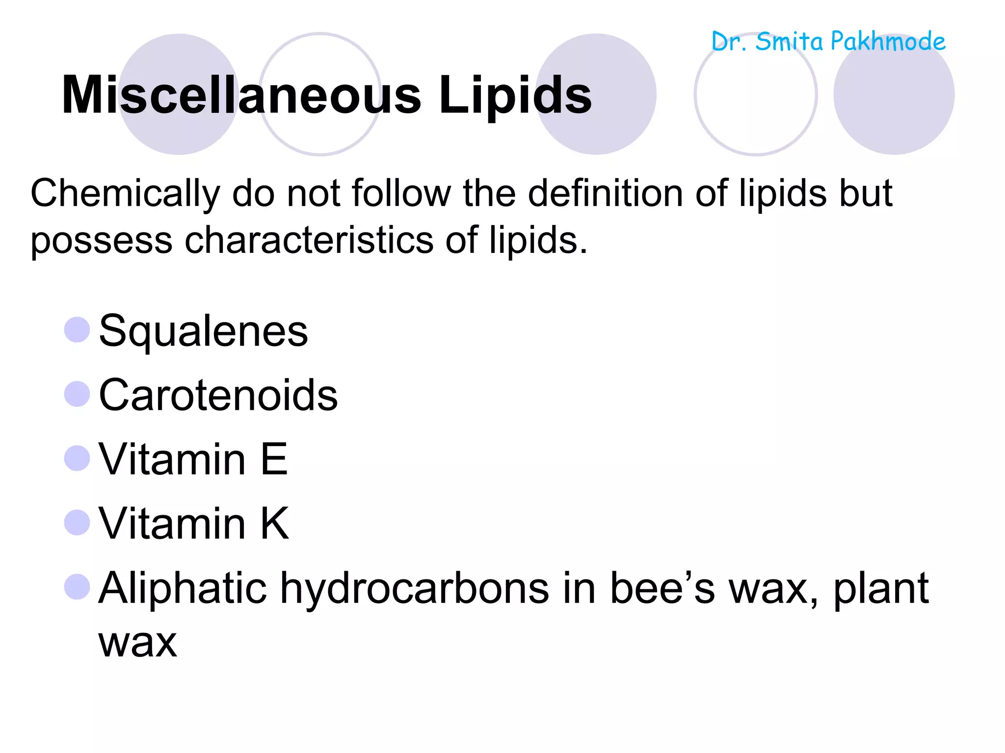 Lipid chemistry | PPT