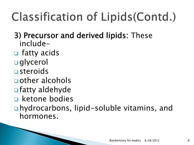 Lipid chemistry | PPTX | Chemistry | Science