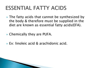 Lipid chemistry presentation ppt is given | PPTX