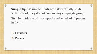 Lipid Chemistry - Biochemistry Simplified | PPTX