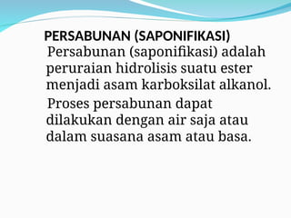 Lipid dan lemak, penggolongan dan contohnya | PPT