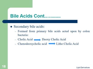 Lipid derivatives (Biochemistry) | PDF