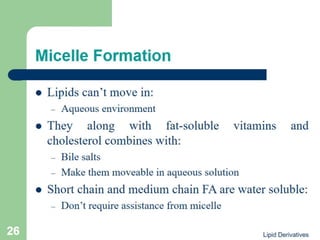 Lipid derivatives (Biochemistry) | PDF